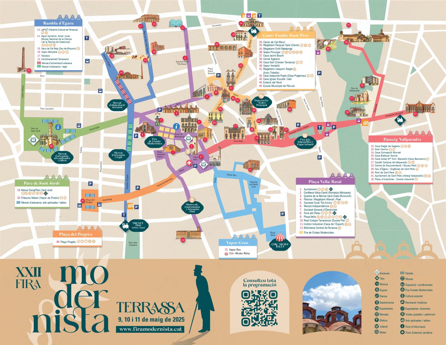 PLÀNOL FIRA MODERNISTA 2025 – Fira Modernista de Terrassa